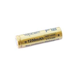 14500 Vapcell INR14500 F12 1250mAh 3A High Discharge Flat Top Li-ion ...
